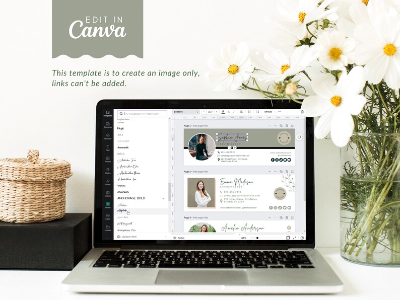 Email Signature Template | Editable Canva Signature Design | Gmail ...