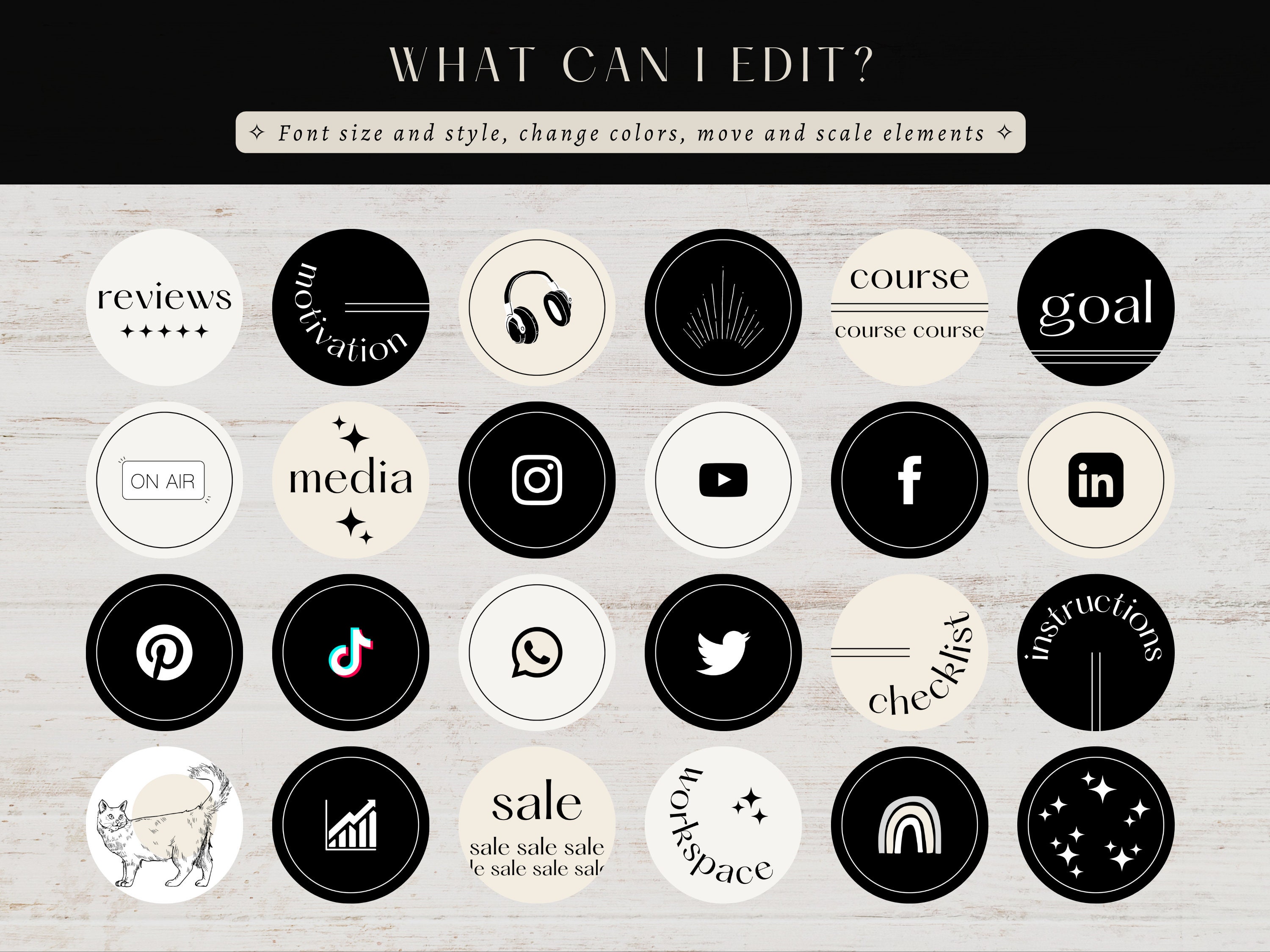 48 Black & White Instagram Highlights | Luxury Covers | Minimalist ...