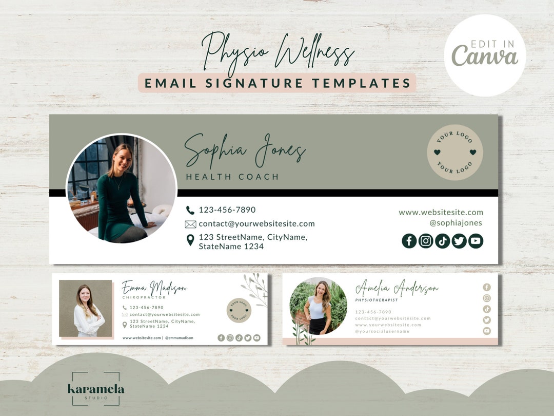 Email Signature Template | Editable Canva Signature Design | Gmail ...