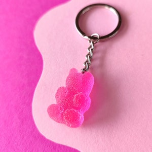 Big Sugar Gummy Bear Keychain - Super Realistic Epoxy Resin Fake Gummy ...