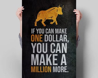 One Million Dollar Poster - Etsy