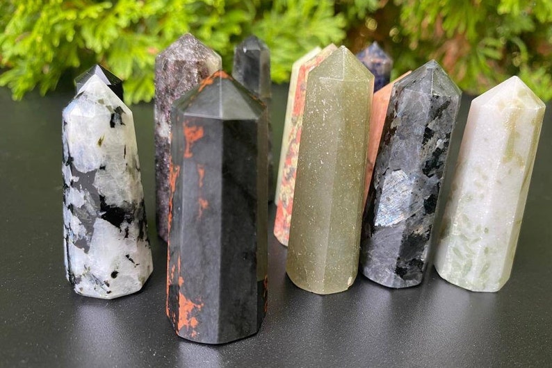 12 Different Crystal Towers 12 Different Colors Point Towers - Etsy