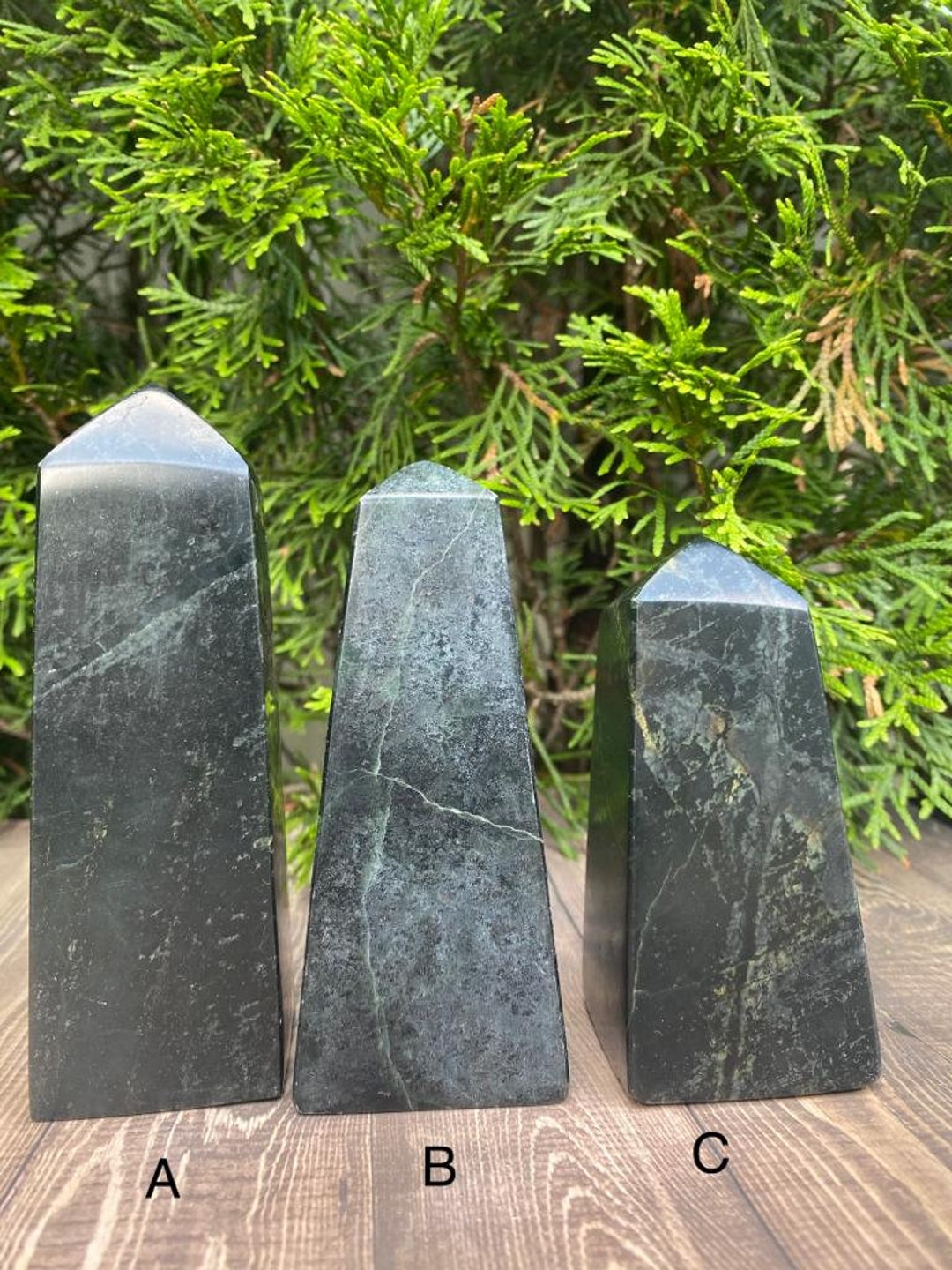 Green Jade Towers Natural Stone Decor Gemstone Tower Gift, , Nephrite ...