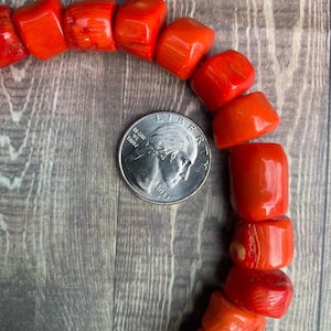 Coral Beads - Ideal Gift for Women - Handcrafted Red Coral Beads for ...