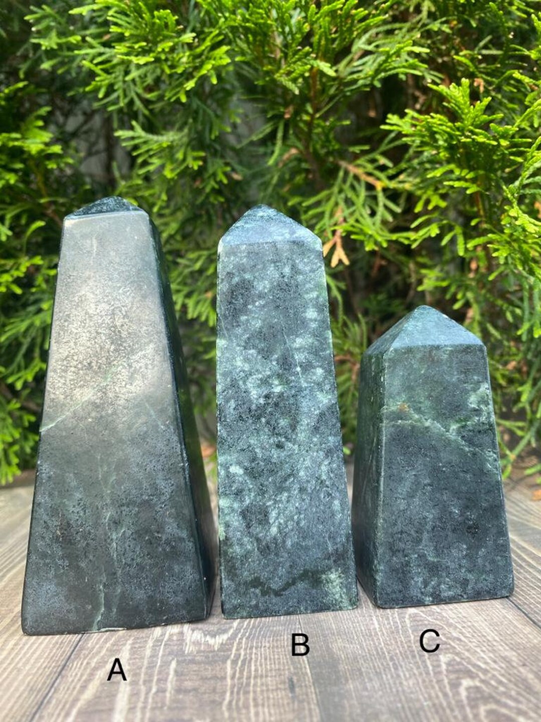 Green Jade Towers Natural Stone Decor Gemstone Tower Gift, , Nephrite ...