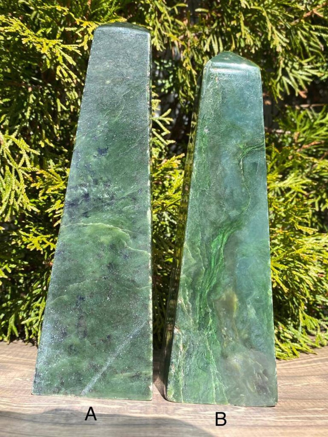 Green Jade Towers Natural Stone Decor Gemstone Tower Gift, , Nephrite ...