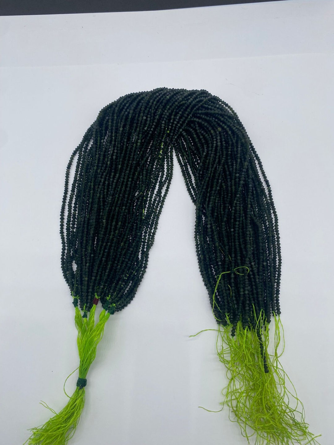 Dark Green Jade Unfinished Beads Strings - Real Jade Crystals Bring ...