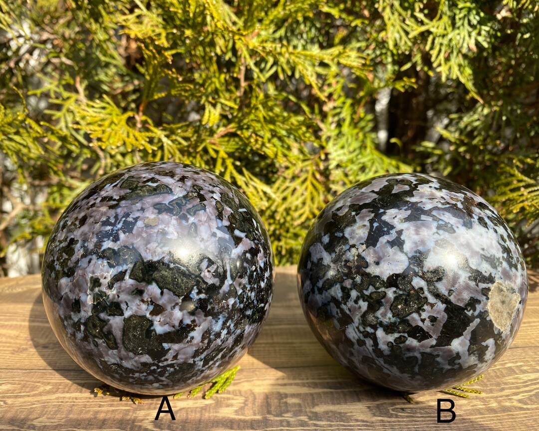 Indigo Gabbro Ball Sphere, Big Amazing Merlinite Sphere of Indigo ...