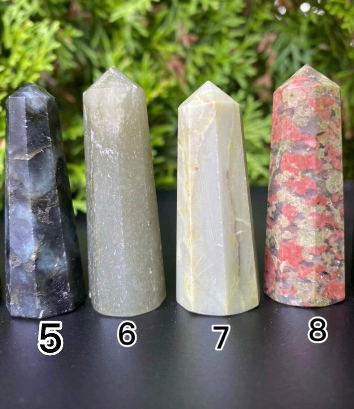 12 Different Crystal Towers 12 Different Colors Point Towers - Etsy