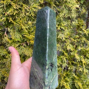 Green Jade Towers Natural Stone Decor Gemstone Tower Gift, , Nephrite Jade Metaphysical ...