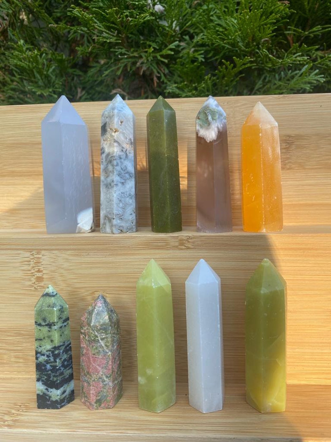 10 Unique Gemstone Towers for Spiritual Energy, 10 Assorted Tower ...