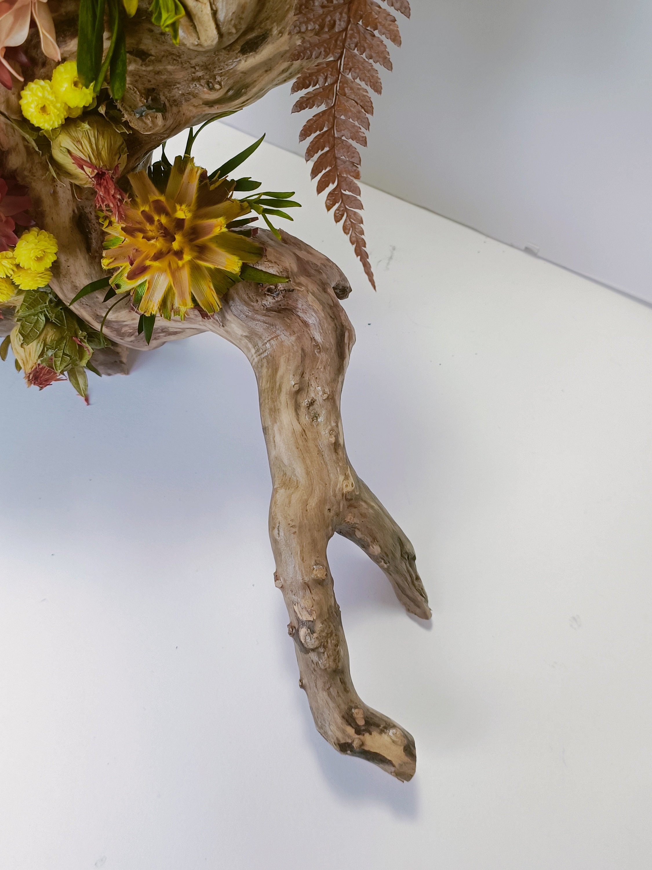 Flower Decorated Wood Carving Funny Plant Holder Nature - Etsy