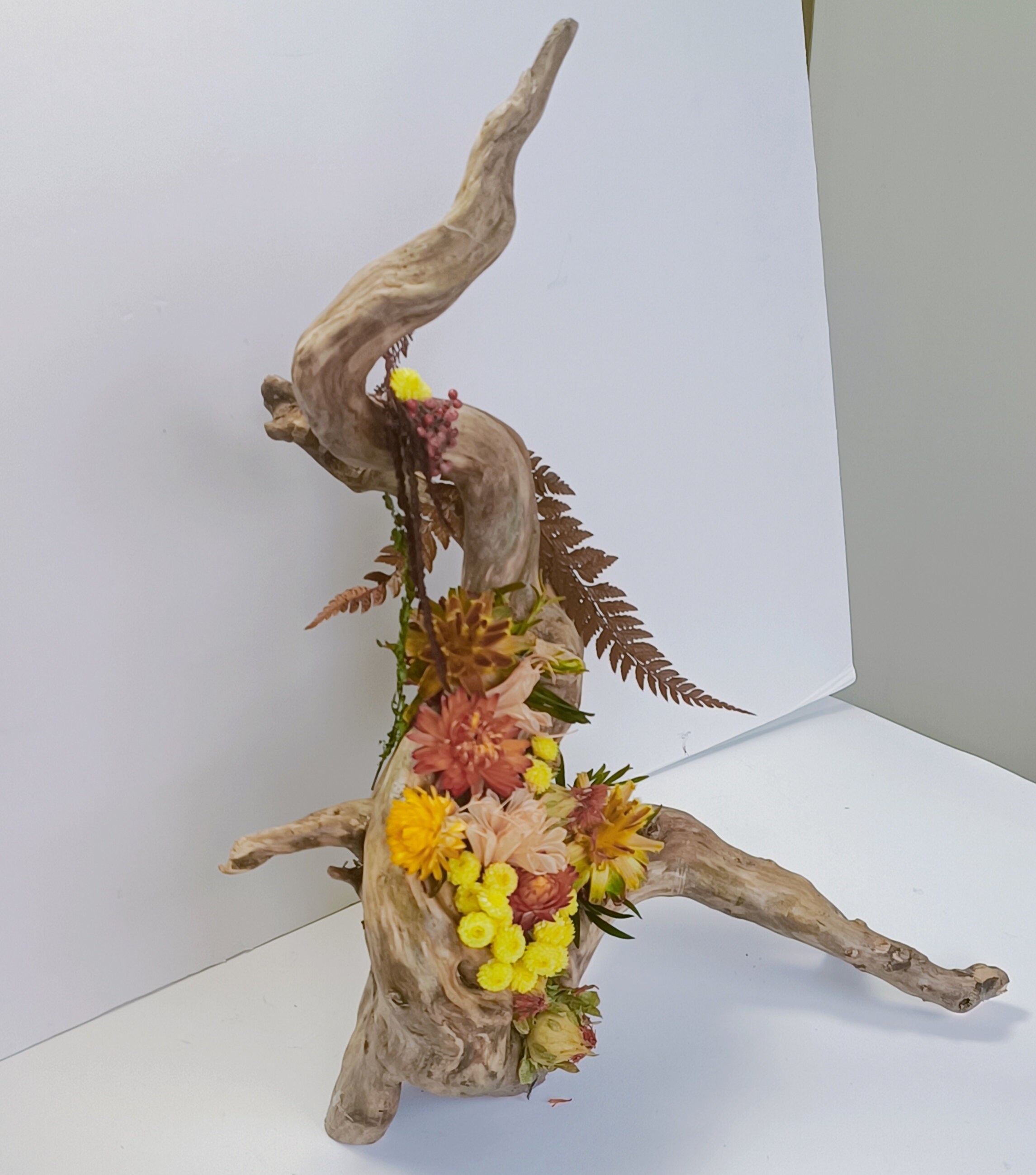 Flower Decorated Wood Carving Funny Plant Holder Nature - Etsy