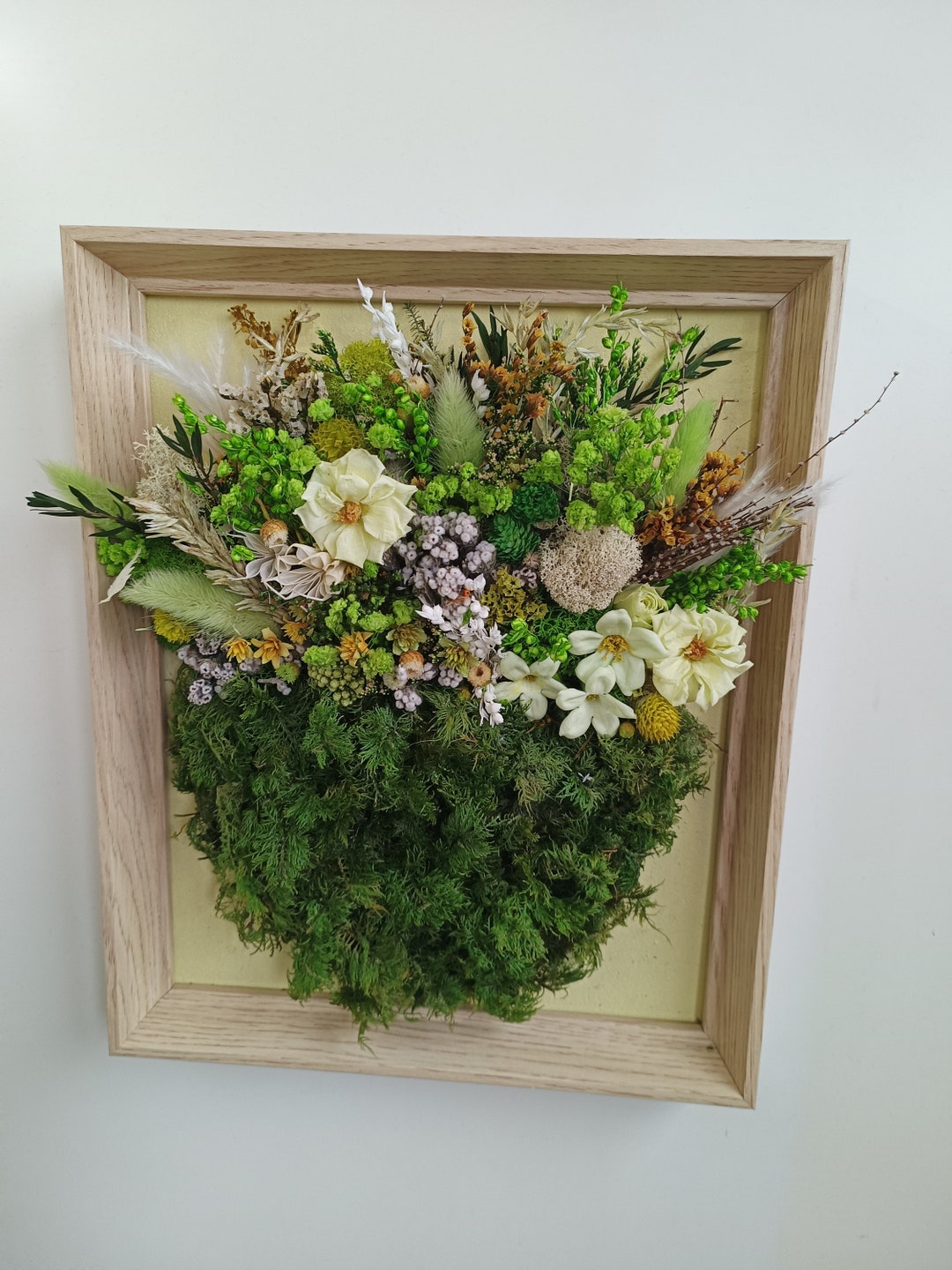 Preserved Flower Wall/table Decor Boho Arrangement With Dried - Etsy
