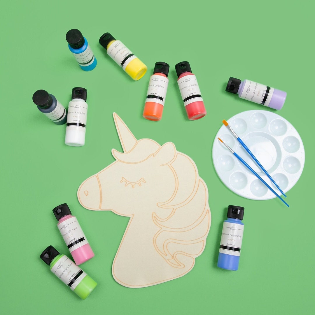 DIY Wood Paint Kit, Kids Paint Art Kit, Paint by Line, Wood Shapes ...
