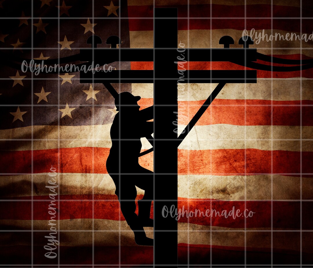 American Lineman - PNG Sublimation Designs, Digital File Download ...