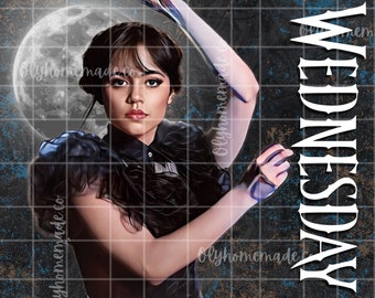 Addams Sublimation Tumbler Wrap | Digital | Download | PNG - Etsy
