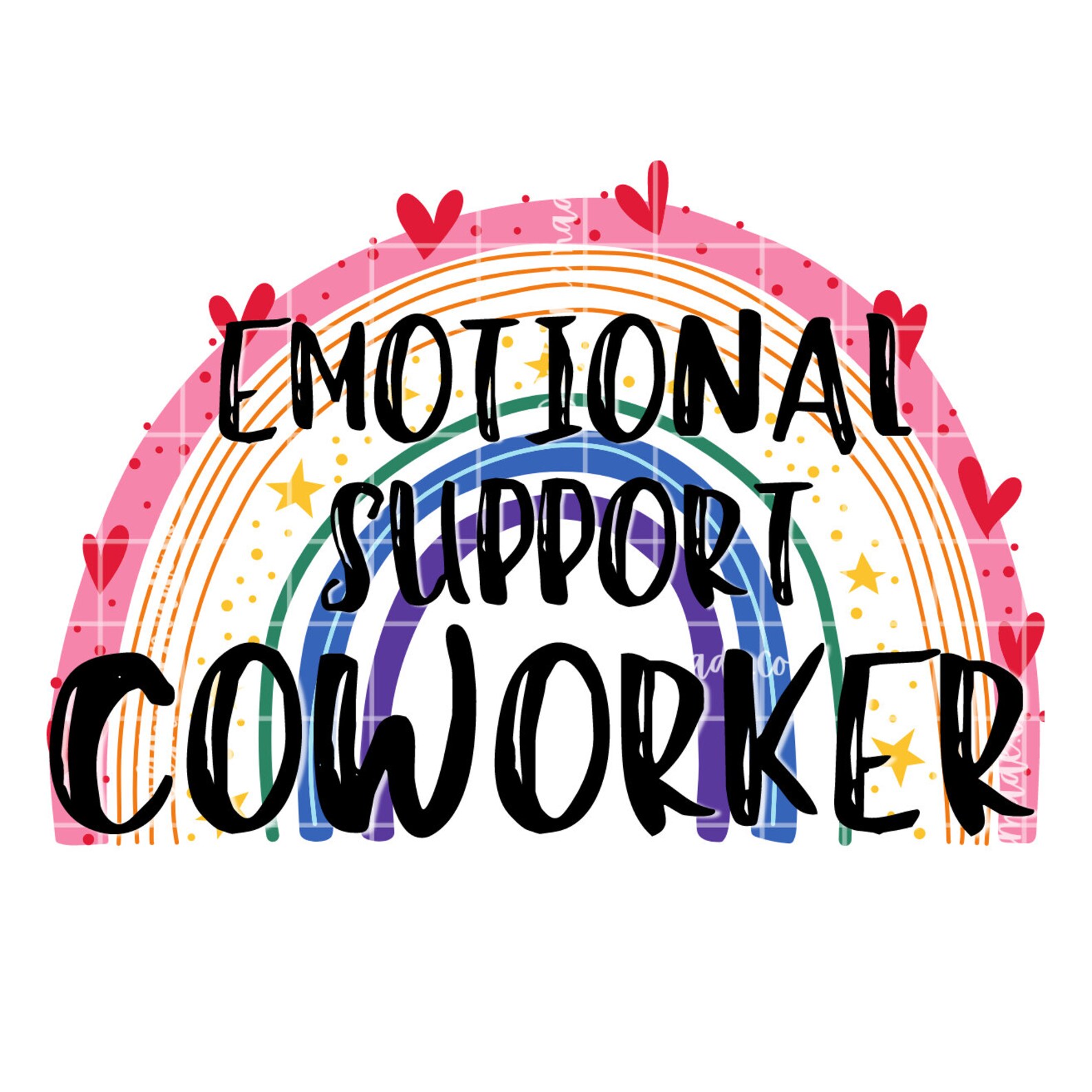 Emotional Support Coworker Digital File Download - PNG & PDF W ...