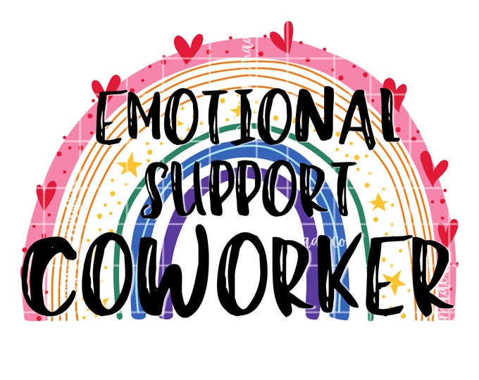 Emotional Support Coworker SVG, Digital Download, Svg, Png, Jpeg, Dxf ...
