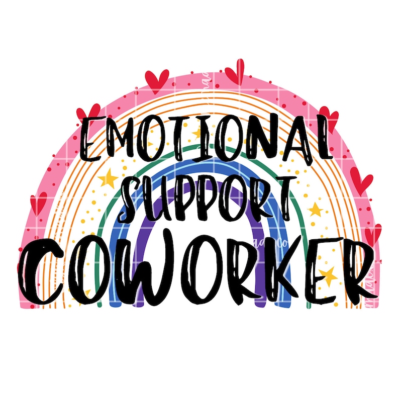Emotional Support Coworker Digital File Download - PNG & PDF W ...