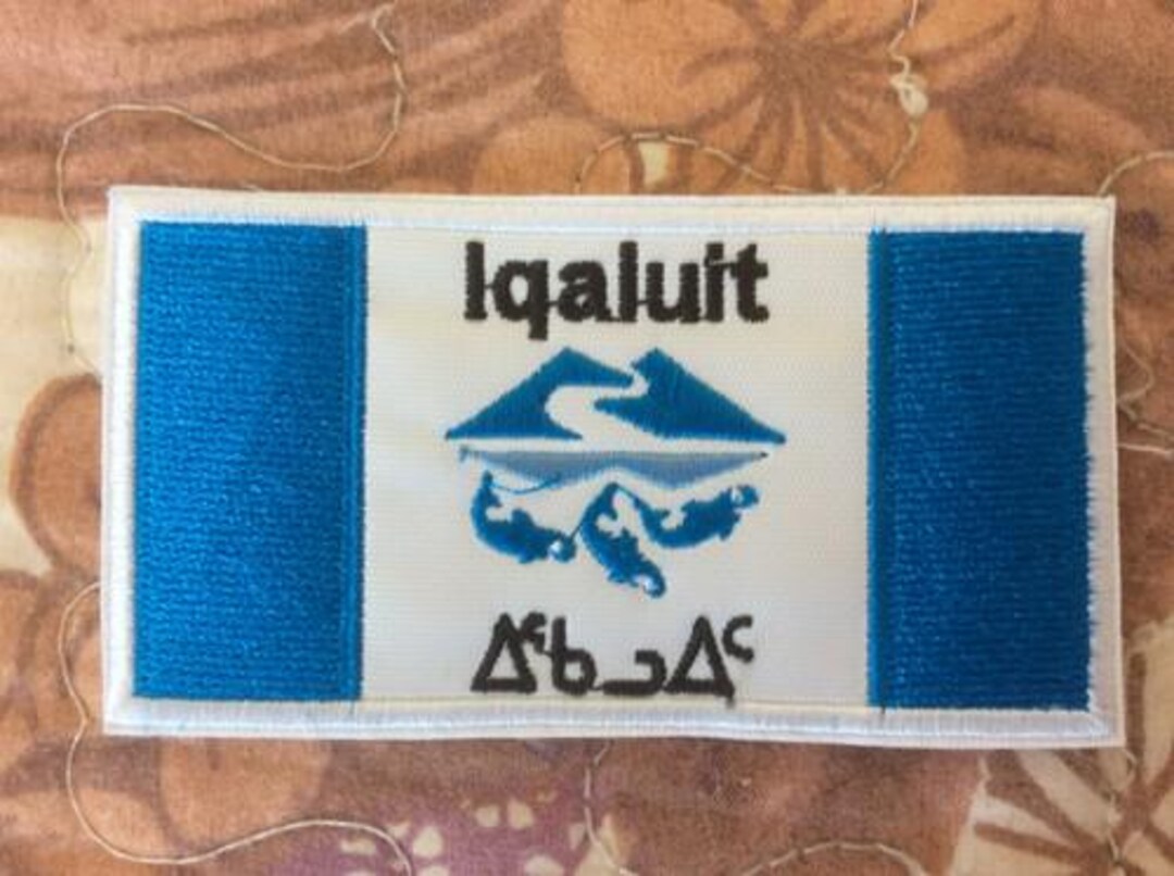 Patch Flag Iqaluit Canada Nunavut Arctic Circle North Pole Polar Bear ...