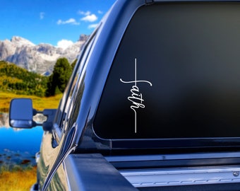 Faith Cross Vinyl Decal - Etsy