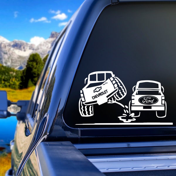 Peeing on Chevy Sticker - Etsy Denmark