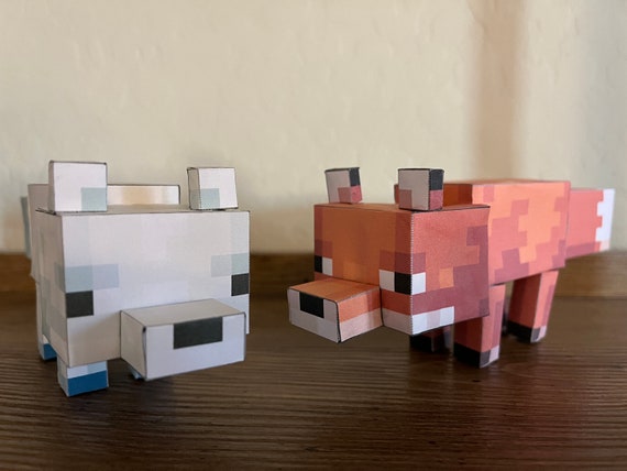 Minecraft Fox Printable Papercraft | Etsy