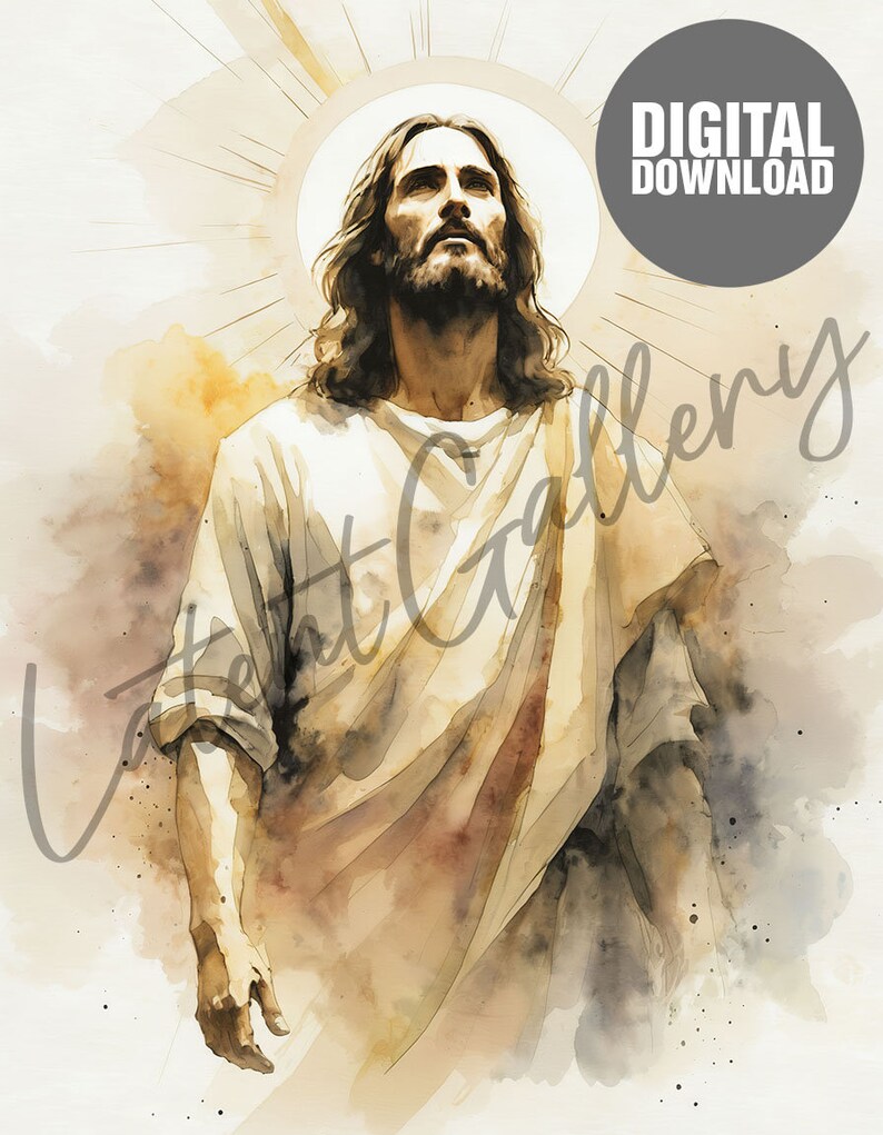 Jesus Standing Digital Download Jesus Artful Art Prints Religion ...