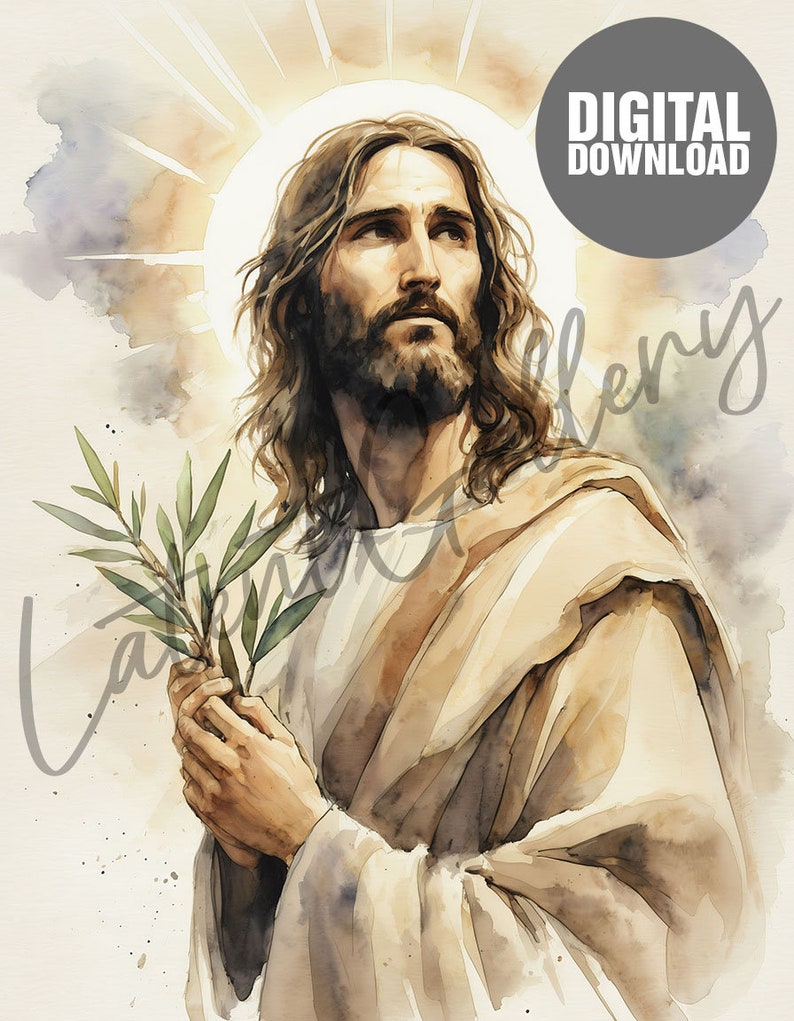 Jesus and Olive Branch Digital Download Jesus Artful Art Prints ...