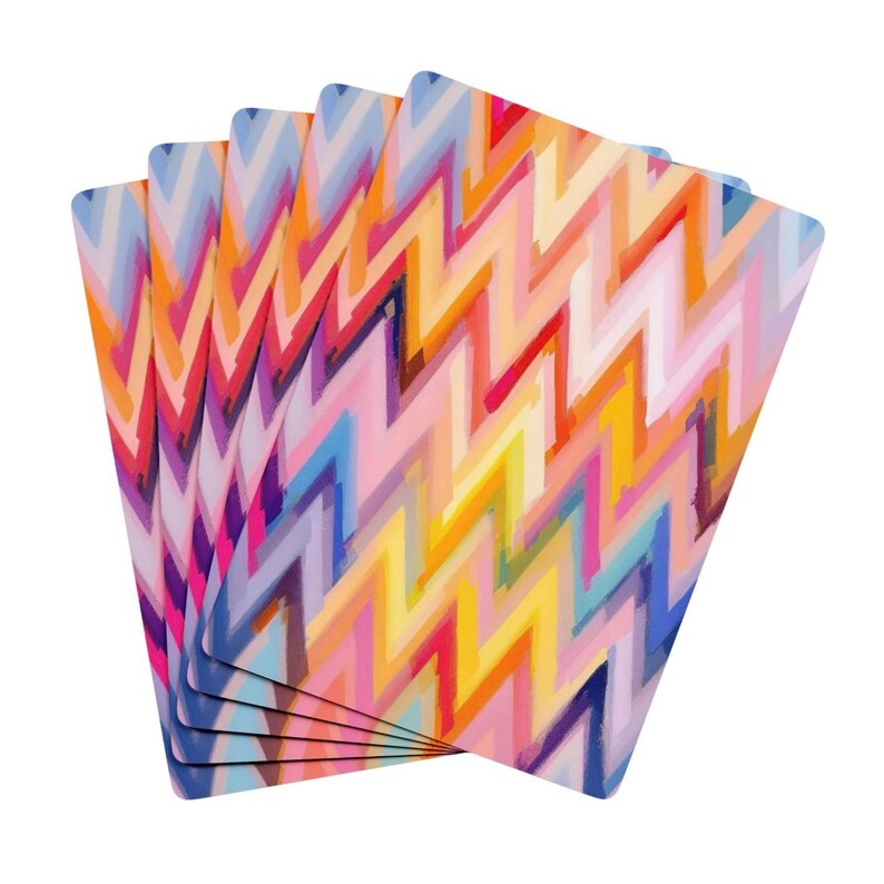 Modern Chevron Canasta Art Playing Cards Deck of Cards - Etsy