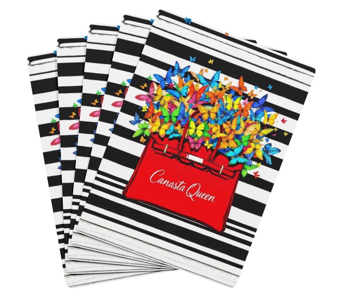Colorful Butterflies Canasta Queen Playing Cards Deck of Cards - Etsy