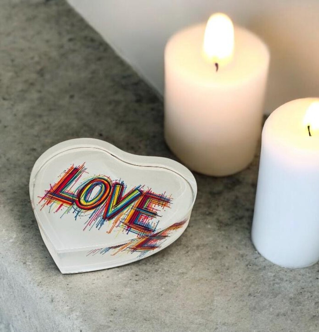 Love XOXO Crystal Paperweight Table Decor Napkins Weight - Etsy