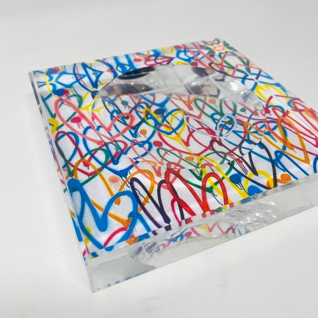 Graffiti Hearts Acrylic Block Candy Dish Catchall - Etsy