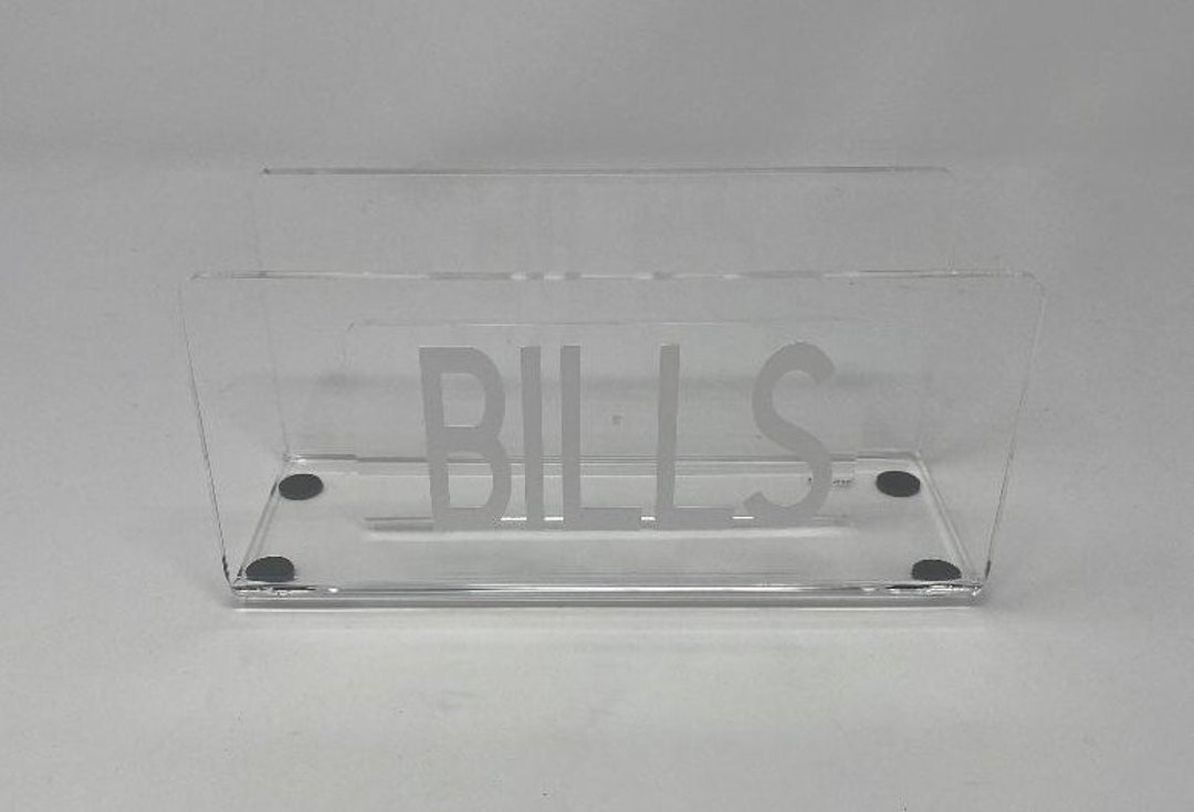 Heavy Acrylic MAIL LETTER HOLDER Organizer Any Wording Can Be Done - Etsy