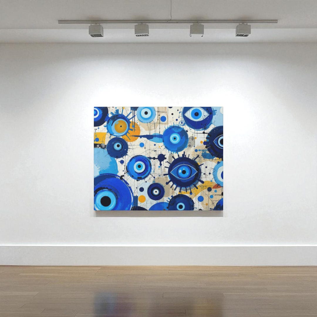 Abstract Evil Eyes Canvas Wall Art - Etsy