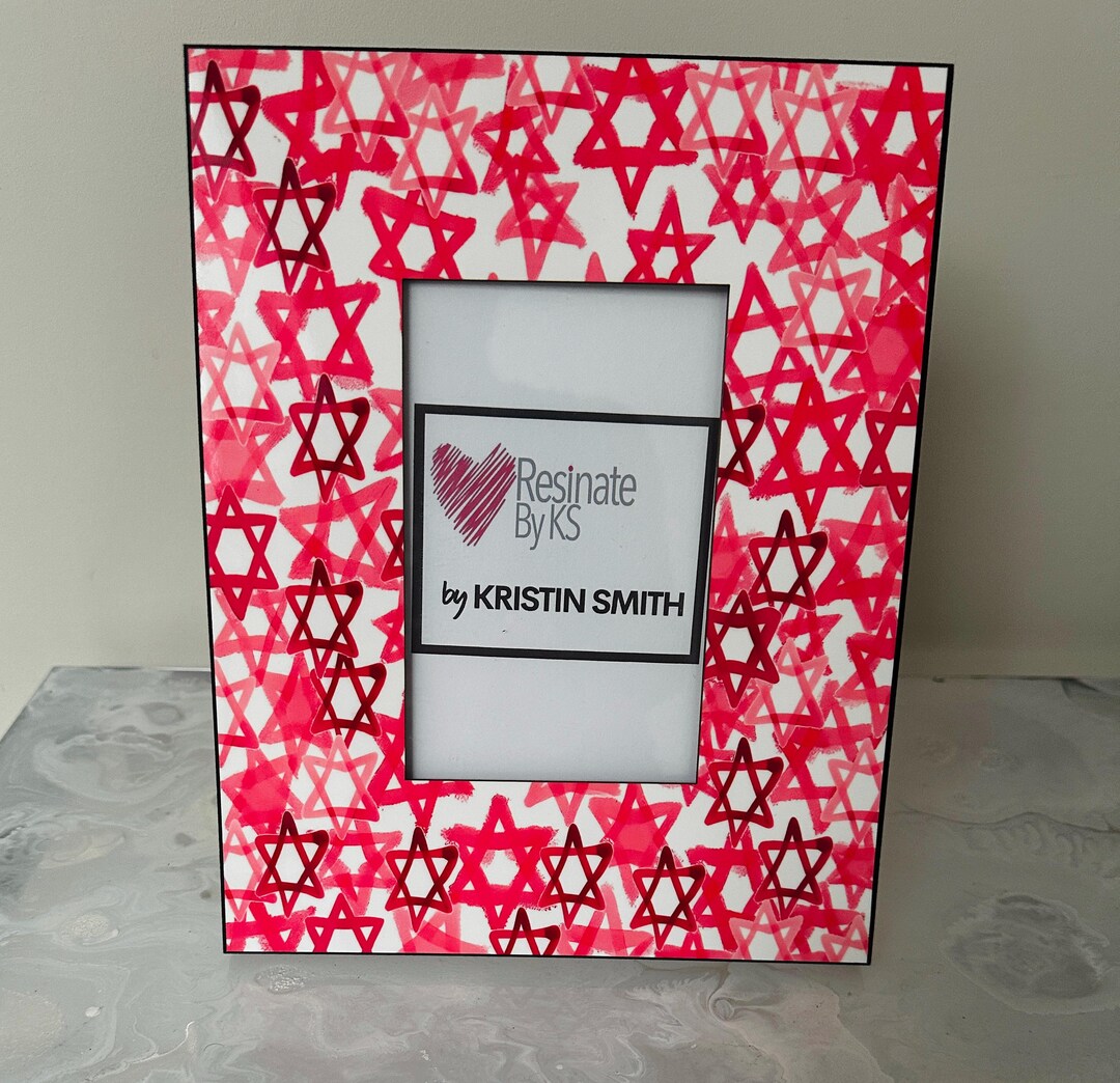 Star of David Photo Frame, Modern Judaica Gift (5x7 Photo) - Etsy