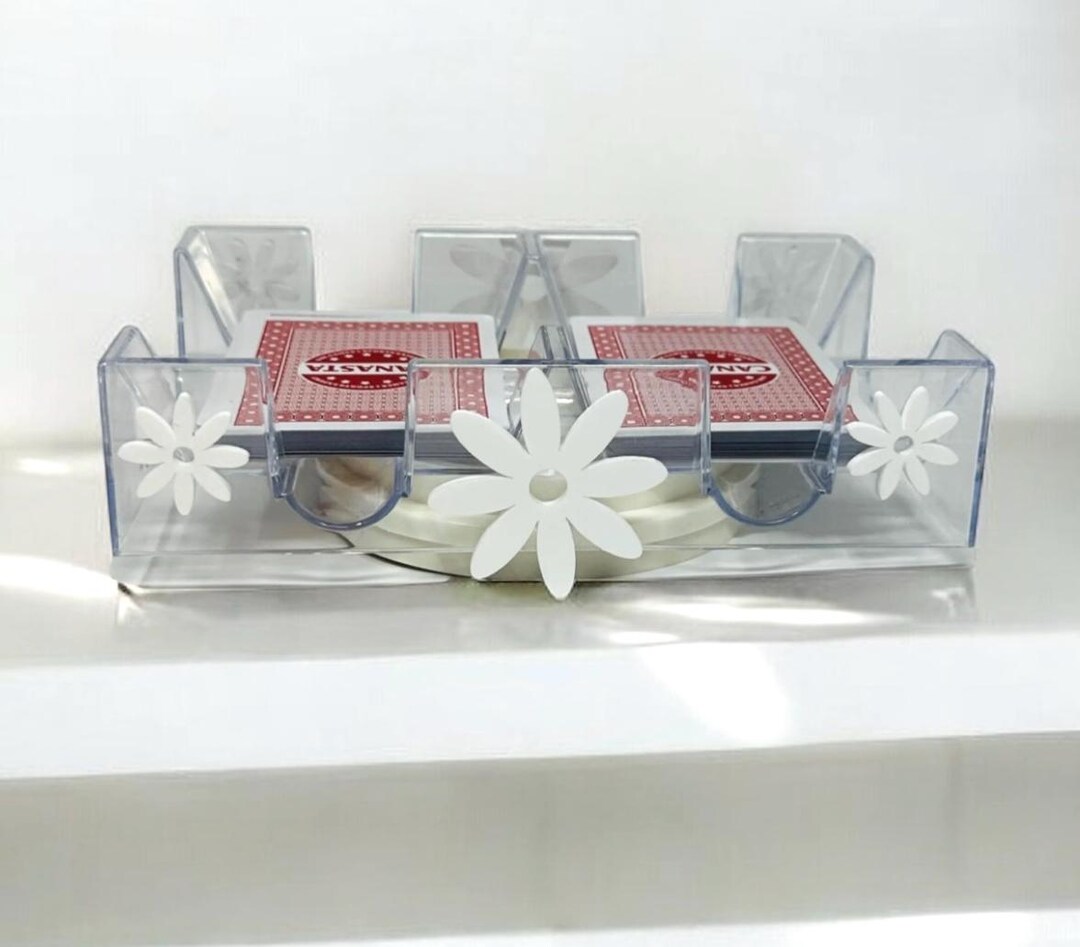 Flower Lover Acrylic Canasta Spinner Playing Cards - Etsy