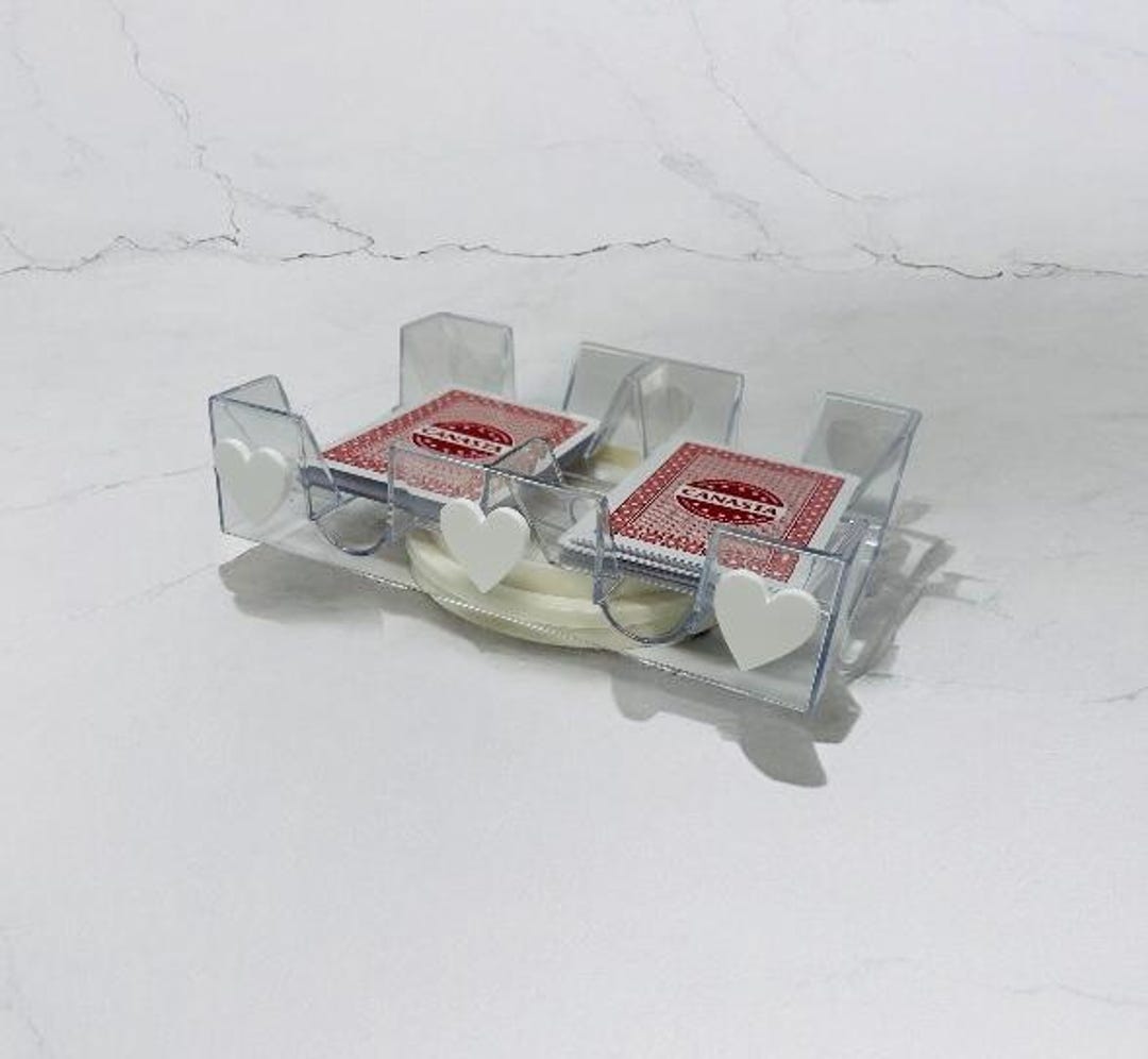 Heart Lover Acrylic Canasta Spinner Playing Cards - Etsy