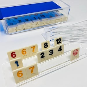 Modern Acrylic Rummikub Game Set With Player Boards - Etsy