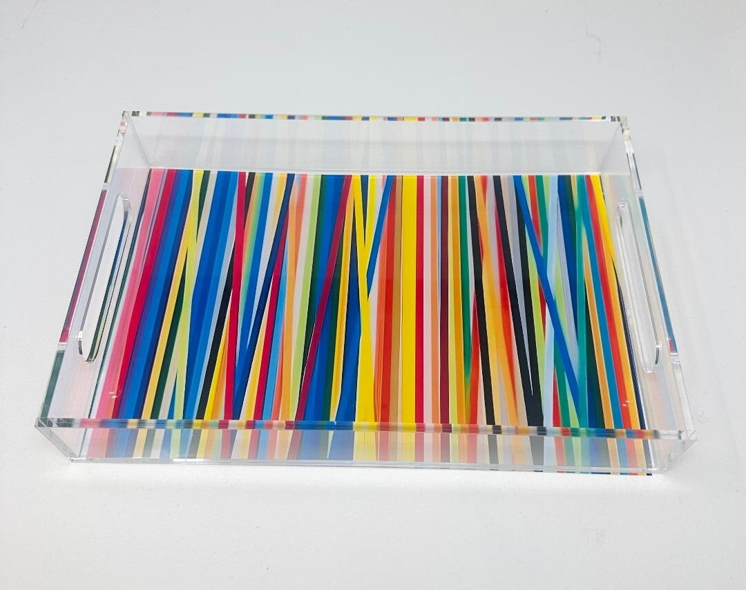 Abstract Lines Linear Acrylic Tray - Etsy