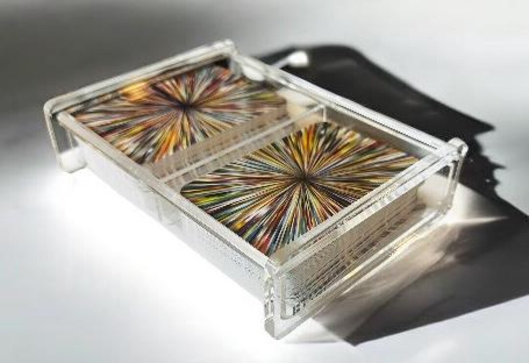 Abstract Canasta Game Player Cards Deck of Cards 2 Decks in Acrylic ...