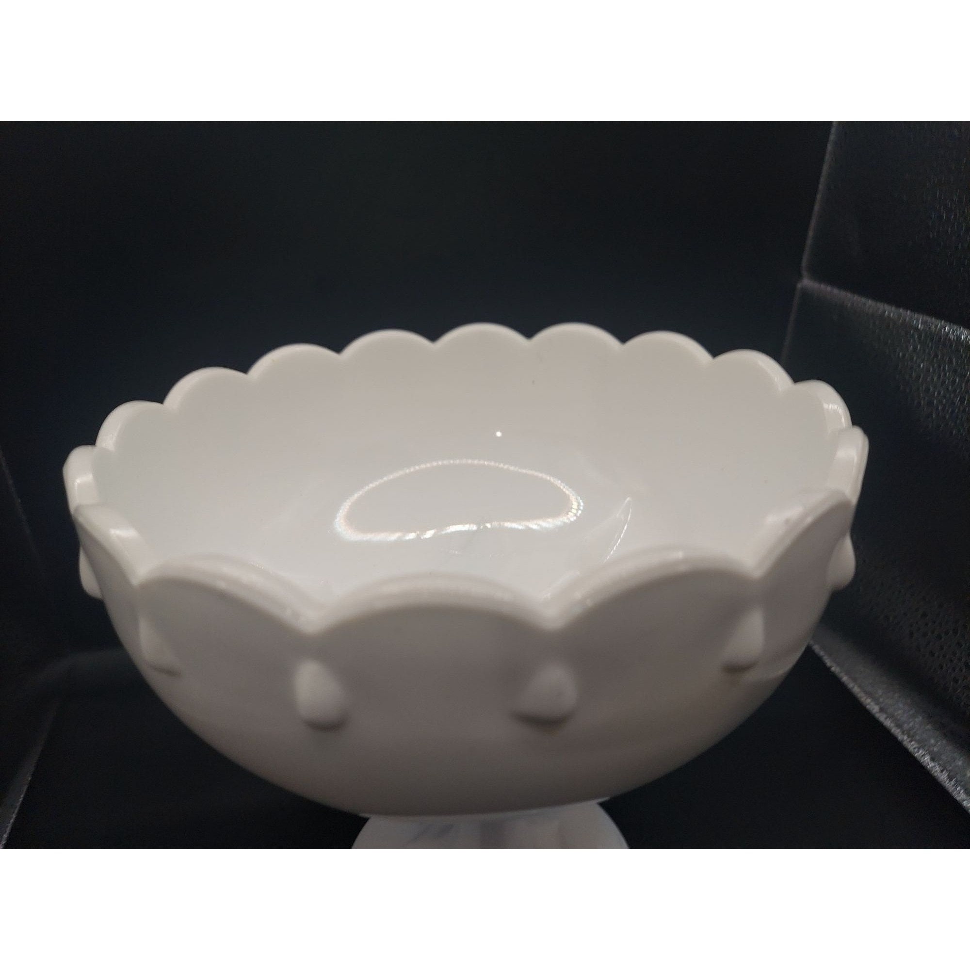 Indiana Glass Tear Drop White Milk Glass Compote - Etsy