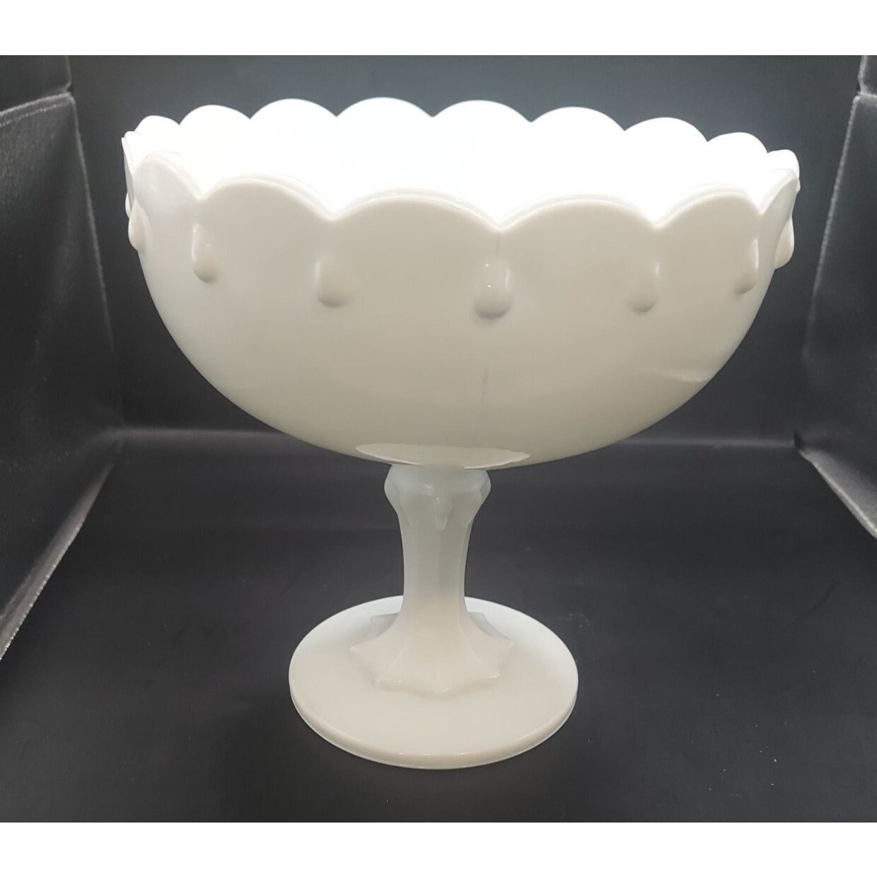 Indiana Glass Tear Drop White Milk Glass Compote - Etsy