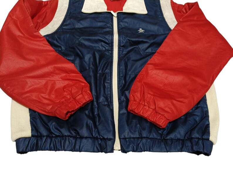 Vintage 80s Original Penguin by Munsingwear Tri-color Padded Jacket ...