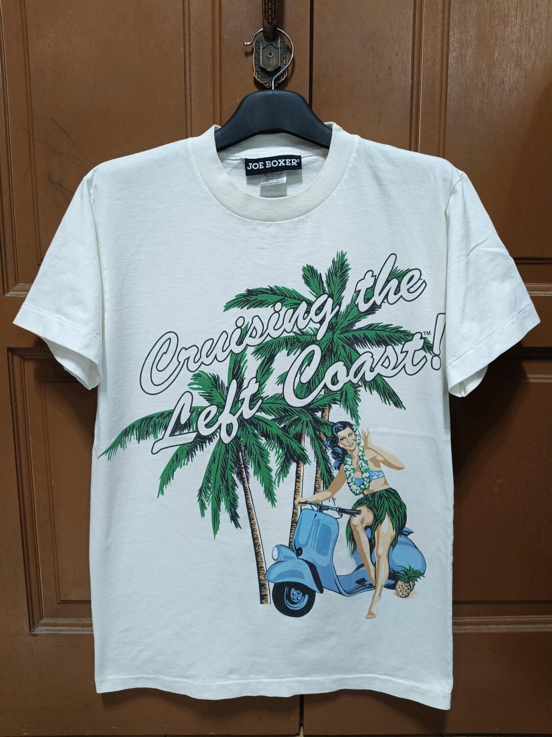 Vintage Joe Boxer Cruising the Left Coast 90s Palm Tree Aloha T.shirt ...
