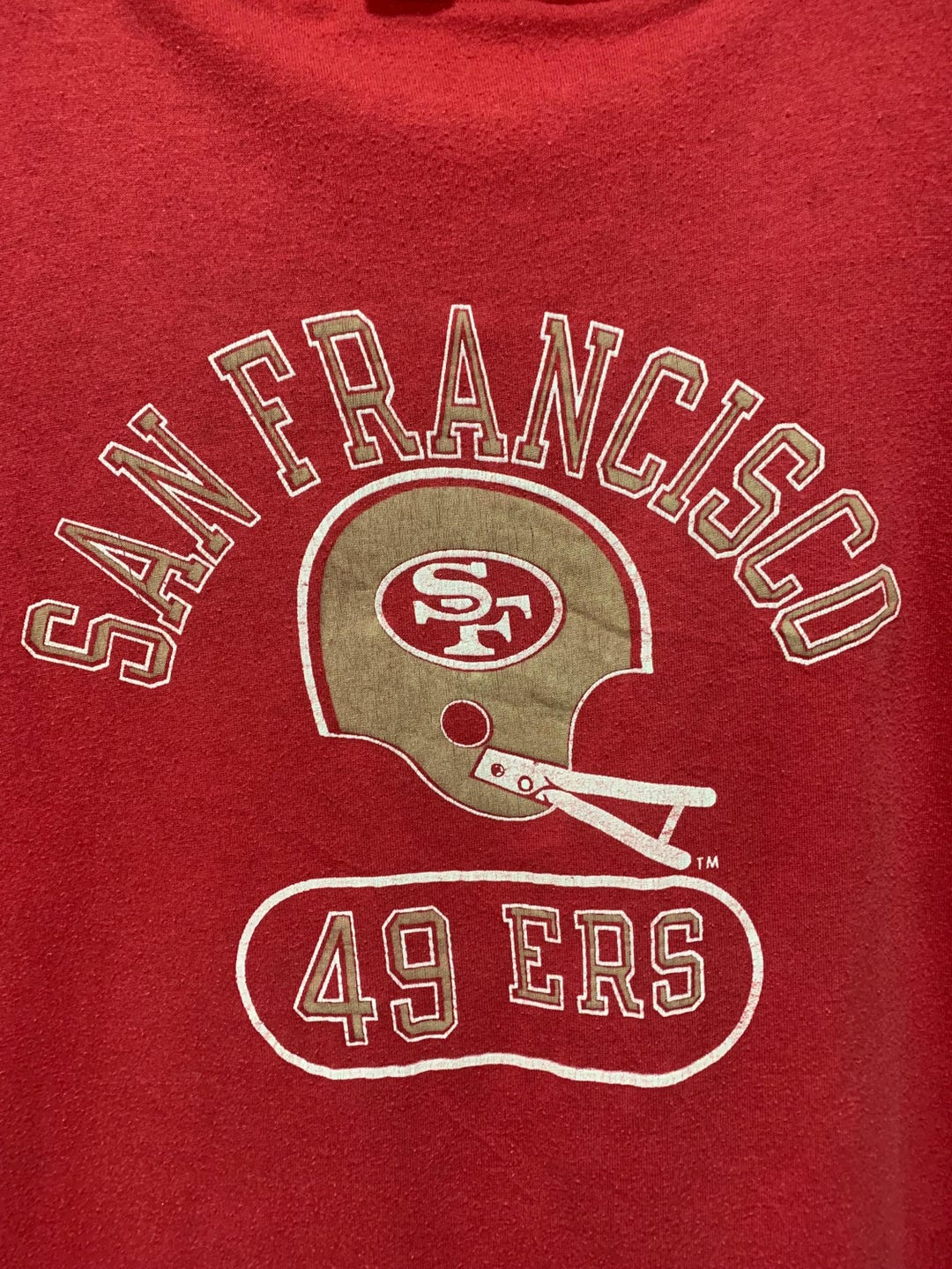 Vintage 80s San Francisco 49ERS X Champion Polycotton Blend T.shirt ...