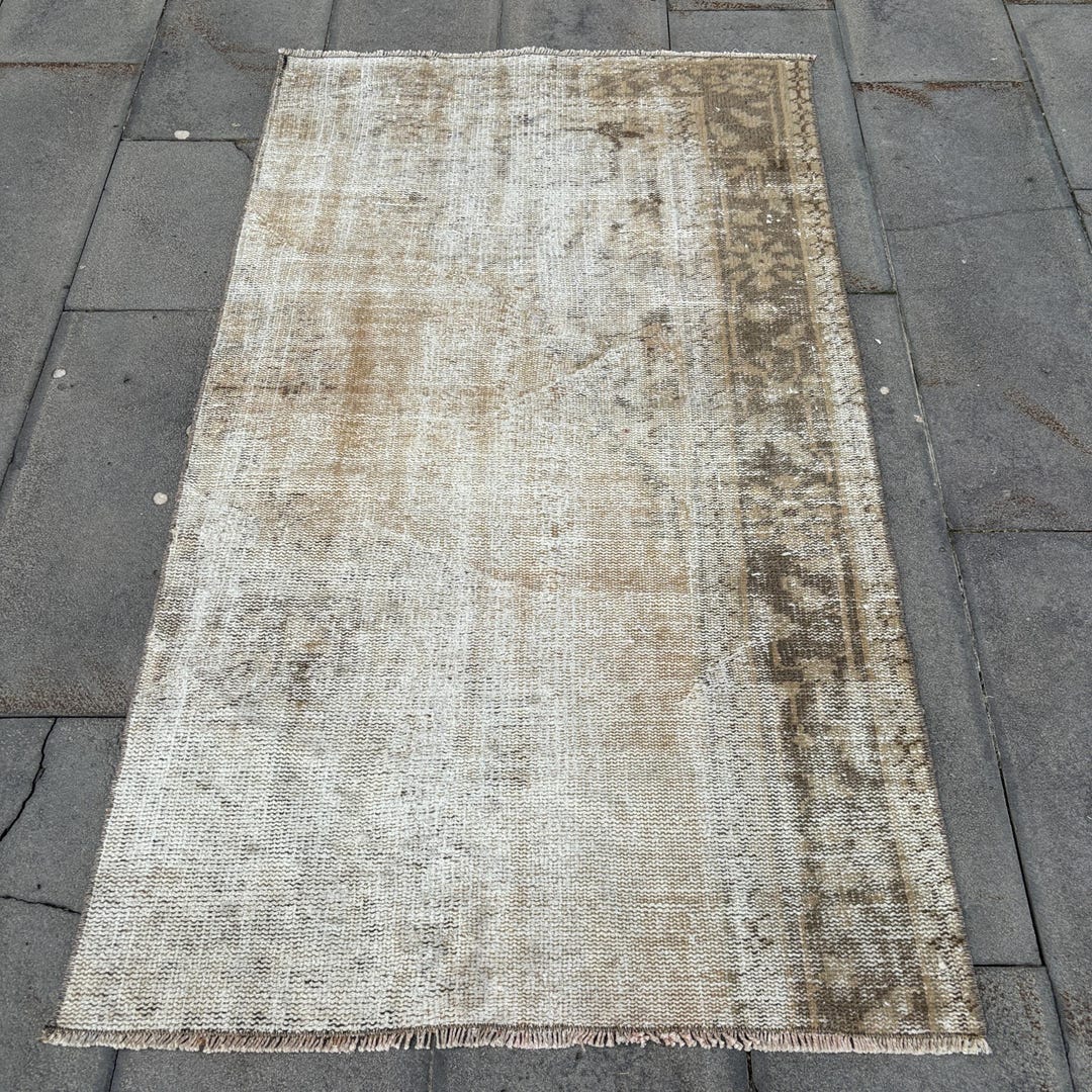 Vintage Rug, 3x6 Small Rug, Turkish Rug, Faded Anatolian Rug, Rugs for ...