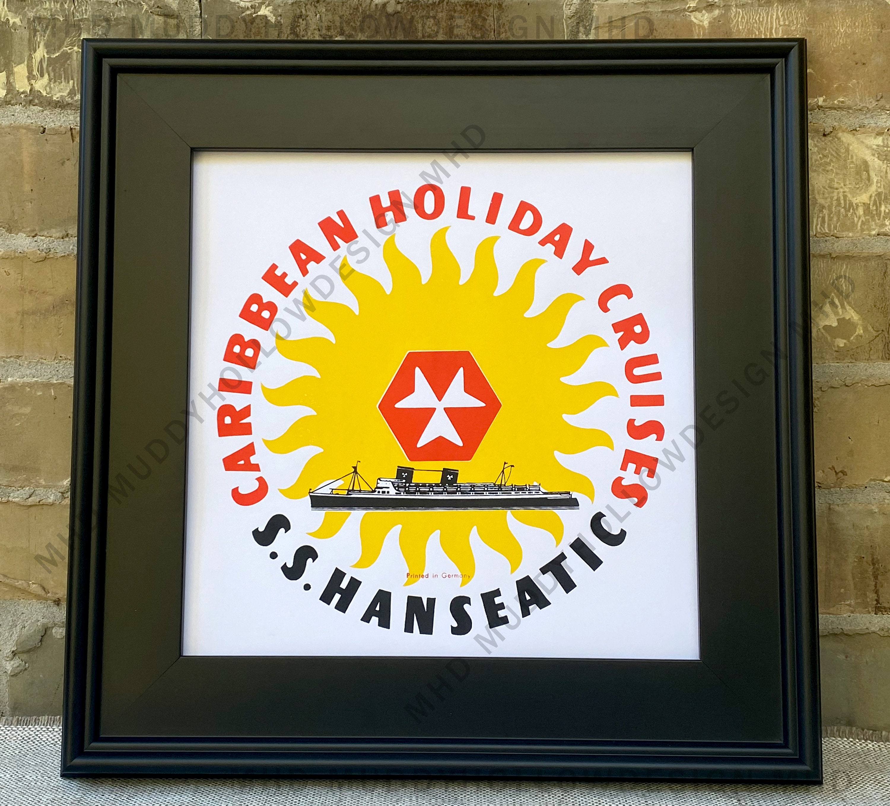 SS Hanseatic Caribbean Holiday Cruises Screen Print - Etsy