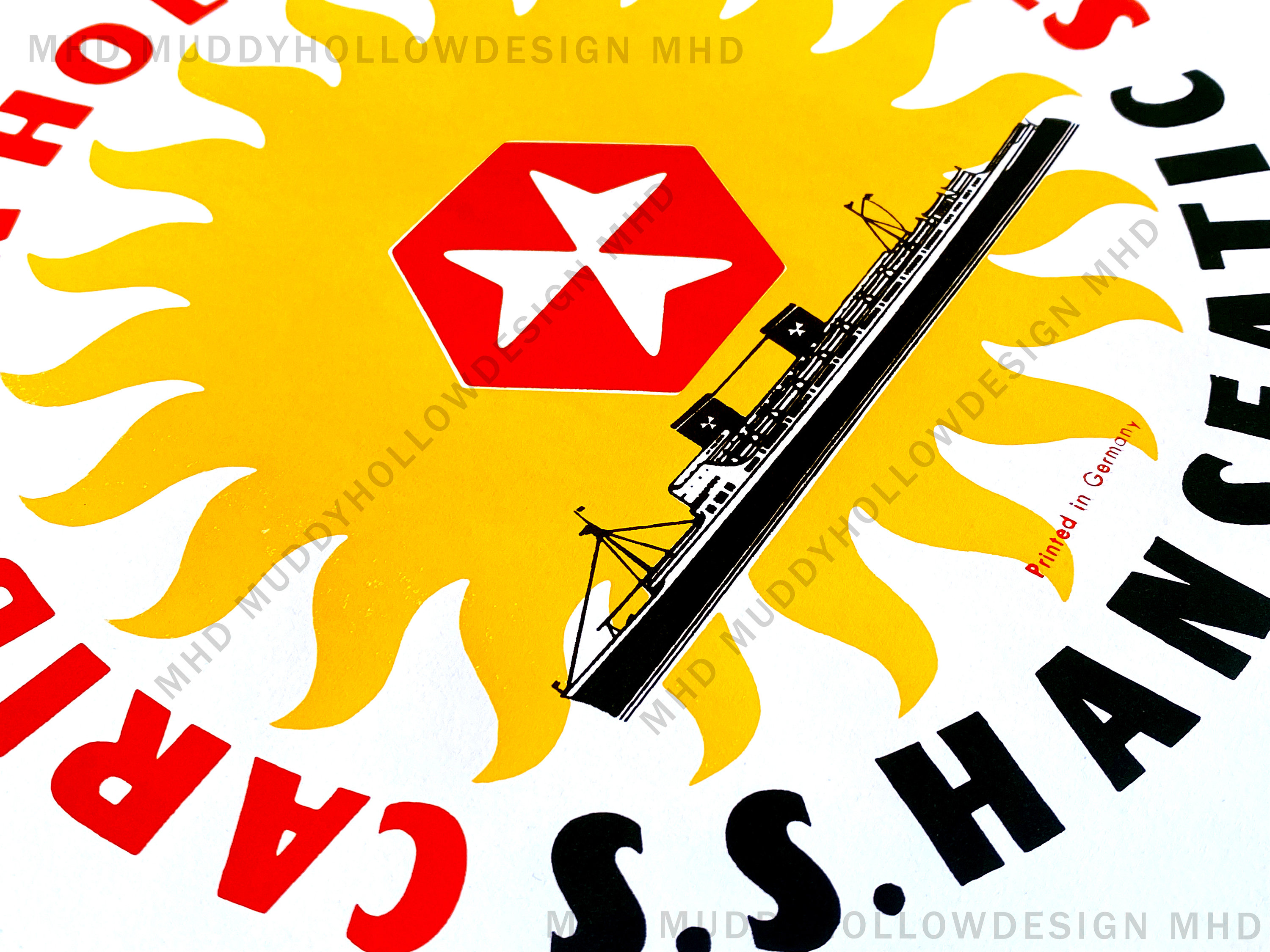 SS Hanseatic Caribbean Holiday Cruises Screen Print - Etsy